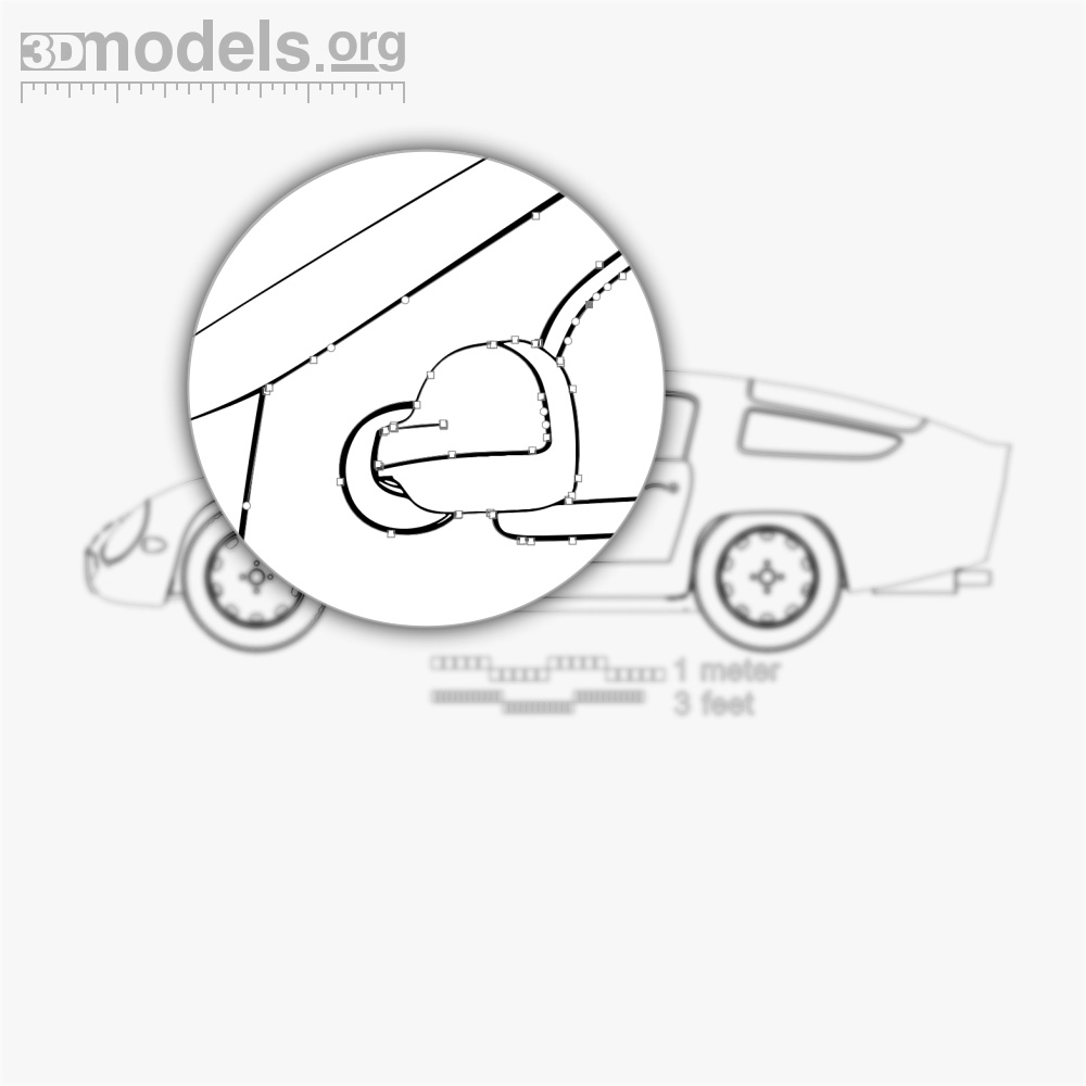 Alfa Romeo Giulia TZ (105) 1963 Vector Blueprint - 3DModels.org