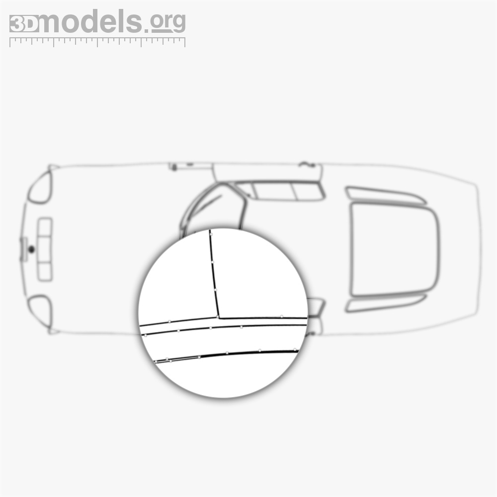 Alfa Romeo Giulia TZ (105) 1963 Vector Blueprint - 3DModels.org
