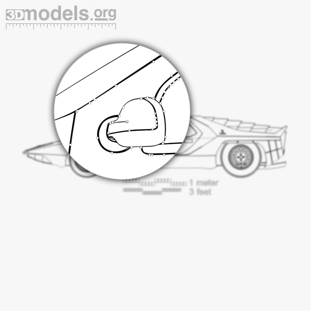 Alfa Romeo Carabo 1968 Vector Blueprint - 3DModels.org