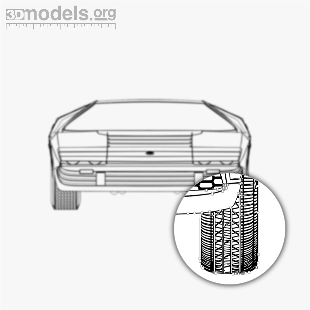 Alfa Romeo Carabo 1968 Vector Blueprint - 3DModels.org