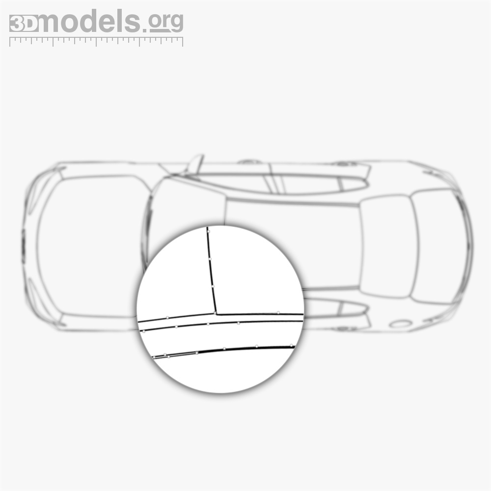 Alfa Romeo Giulia 2019 Vector Blueprint - 3DModels.org