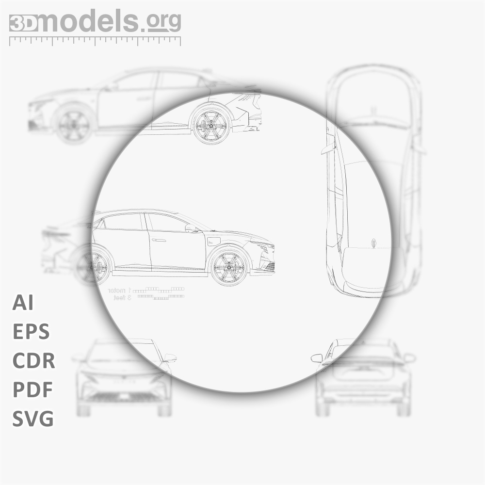 Alpine A390 2025 Vector Blueprint - 3DModels.org
