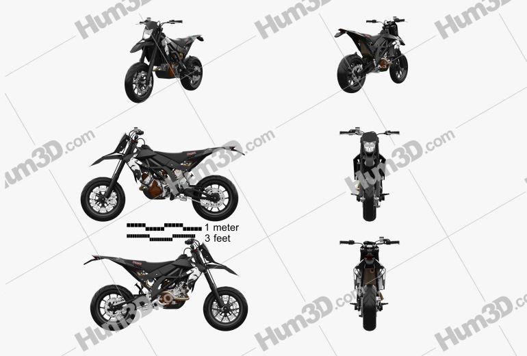Aprilia SXV 550 2009 Blueprint Template - 3DModels.org