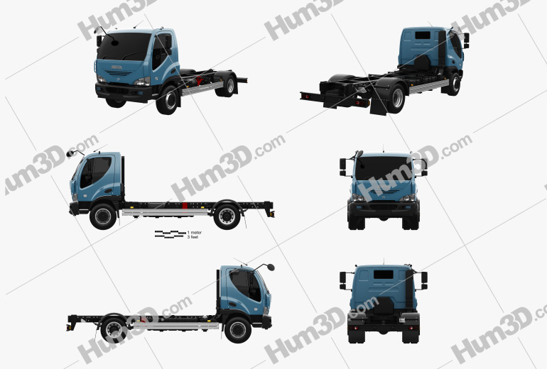 Ashok Leyland Avia D120 Chassis Truck 2015 Blueprint Template ...