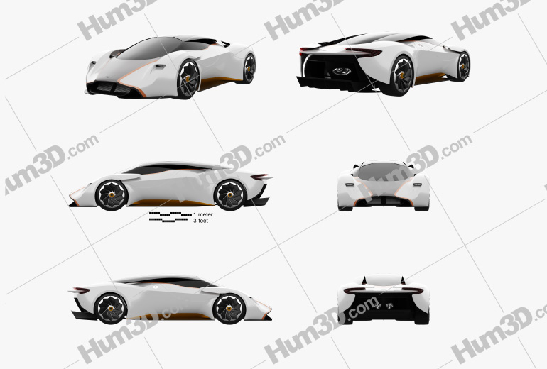 Aston Martin DP-100 Vision Gran Turismo 2014 Blueprint Template ...