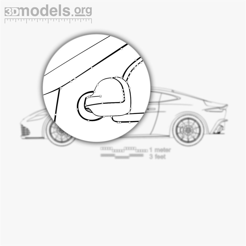 Aston Martin DB10 2018 Vector Blueprint - 3DModels.org