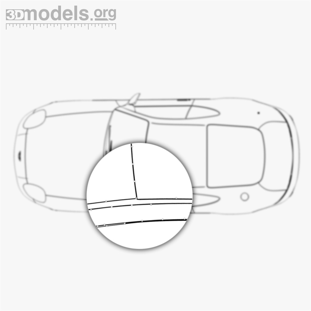 Aston Martin DB7 Vantage 2003 Vector Blueprint - 3DModels.org
