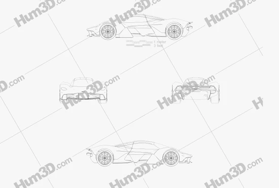 Aston Martin blueprints Download in PNG - 3DModels.org