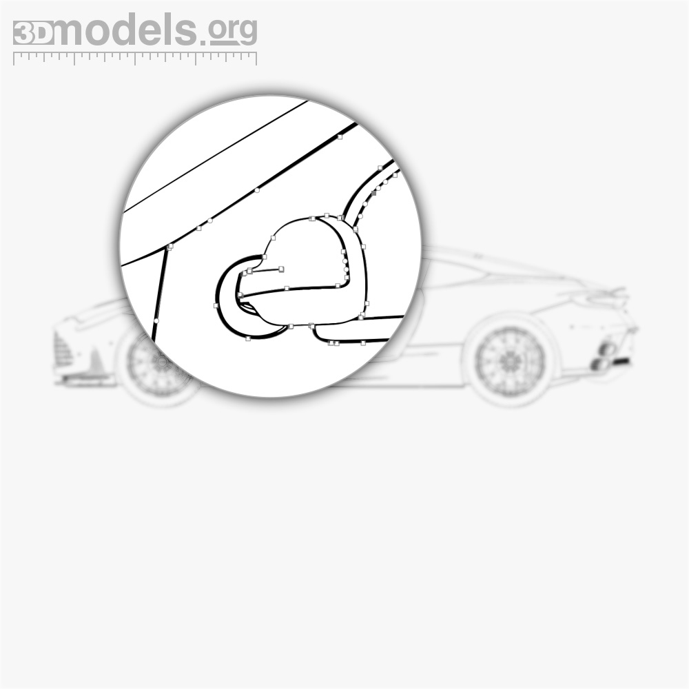 Aston Martin DB12 S 2025 Vector Blueprint - 3DModels.org
