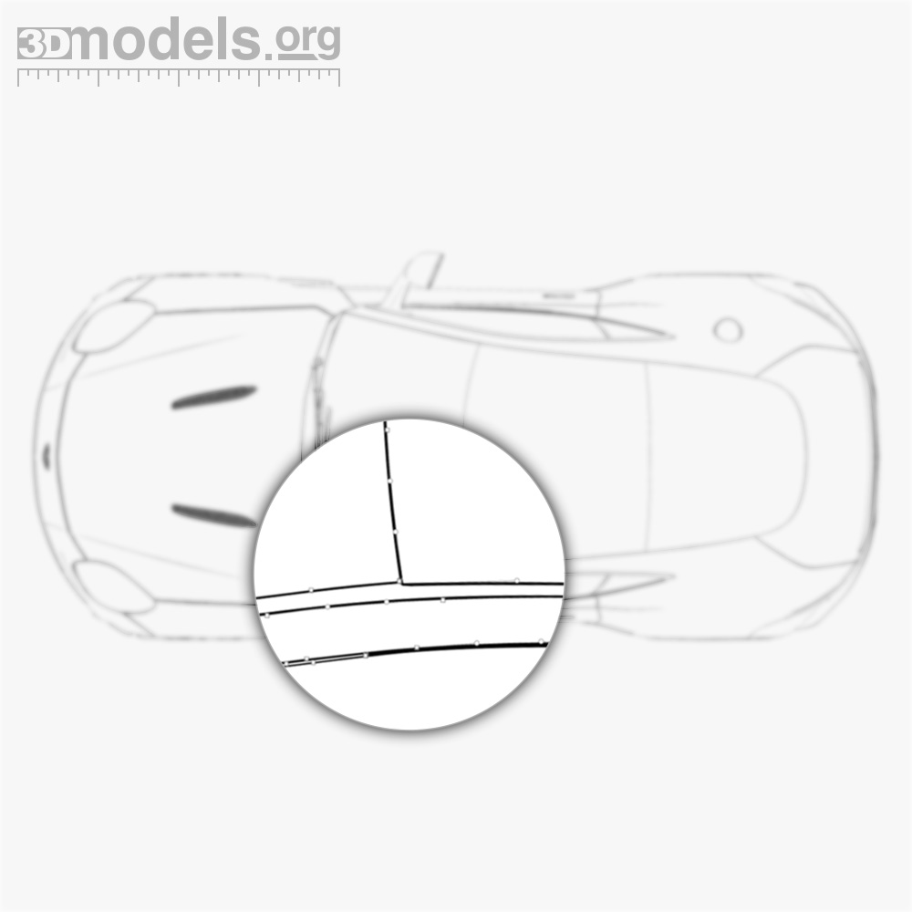 Aston Martin Vantage S 2025 Vector Blueprint - 3DModels.org