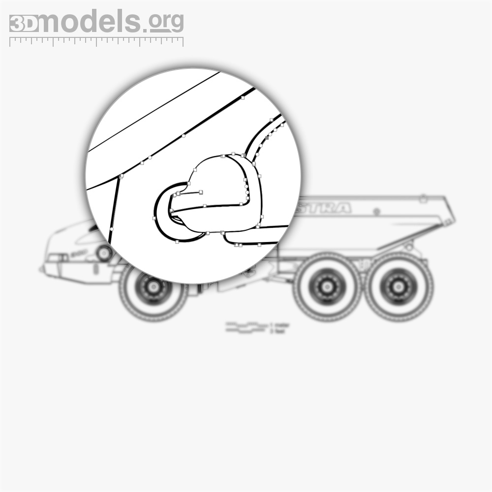 Astra ADT 30D 自卸车 2016 矢量蓝图 - 3DModels.org