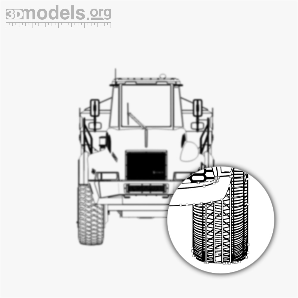 Astra ADT 30D 自卸车 2016 矢量蓝图 - 3DModels.org