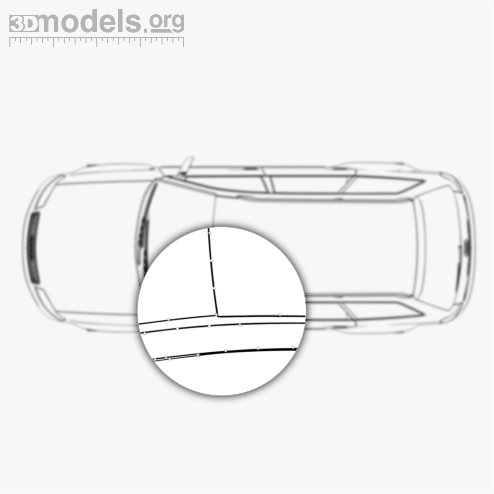 Audi A6 avant (C5) 2004 Vector Blueprint - 3DModels.org