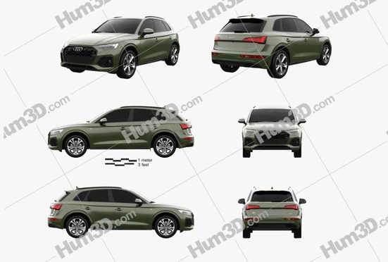 Audi Q5 blueprints Download in PNG - 3DModels.org