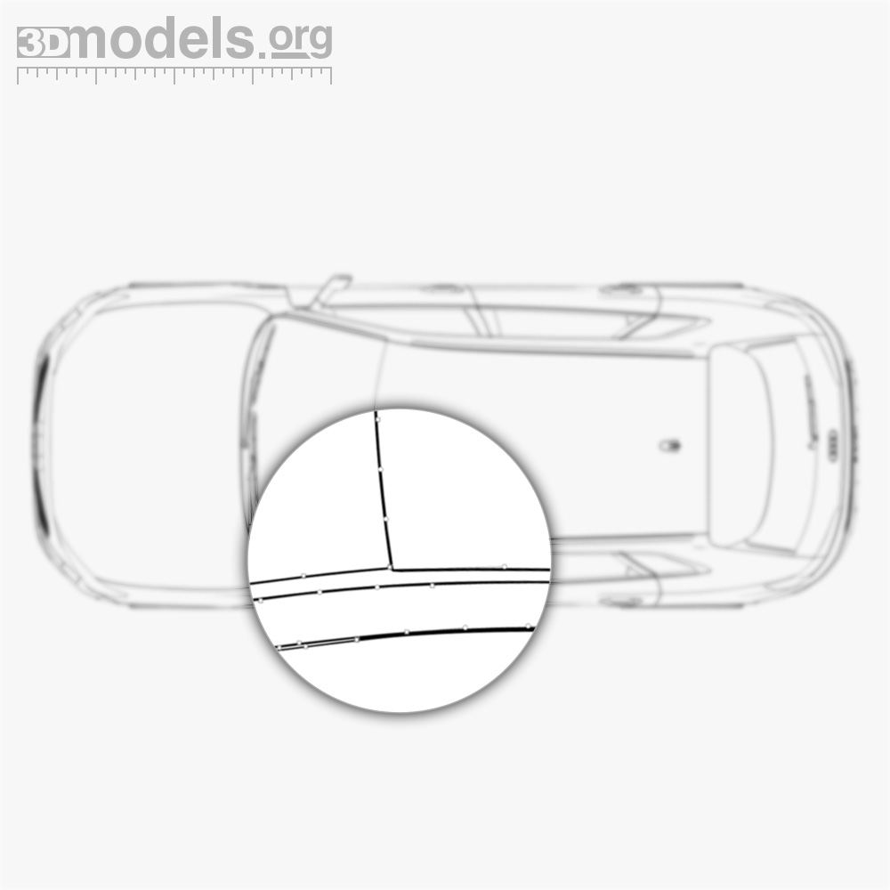 Audi Q8 e-tron 2025 Vector Blueprint - 3DModels.org