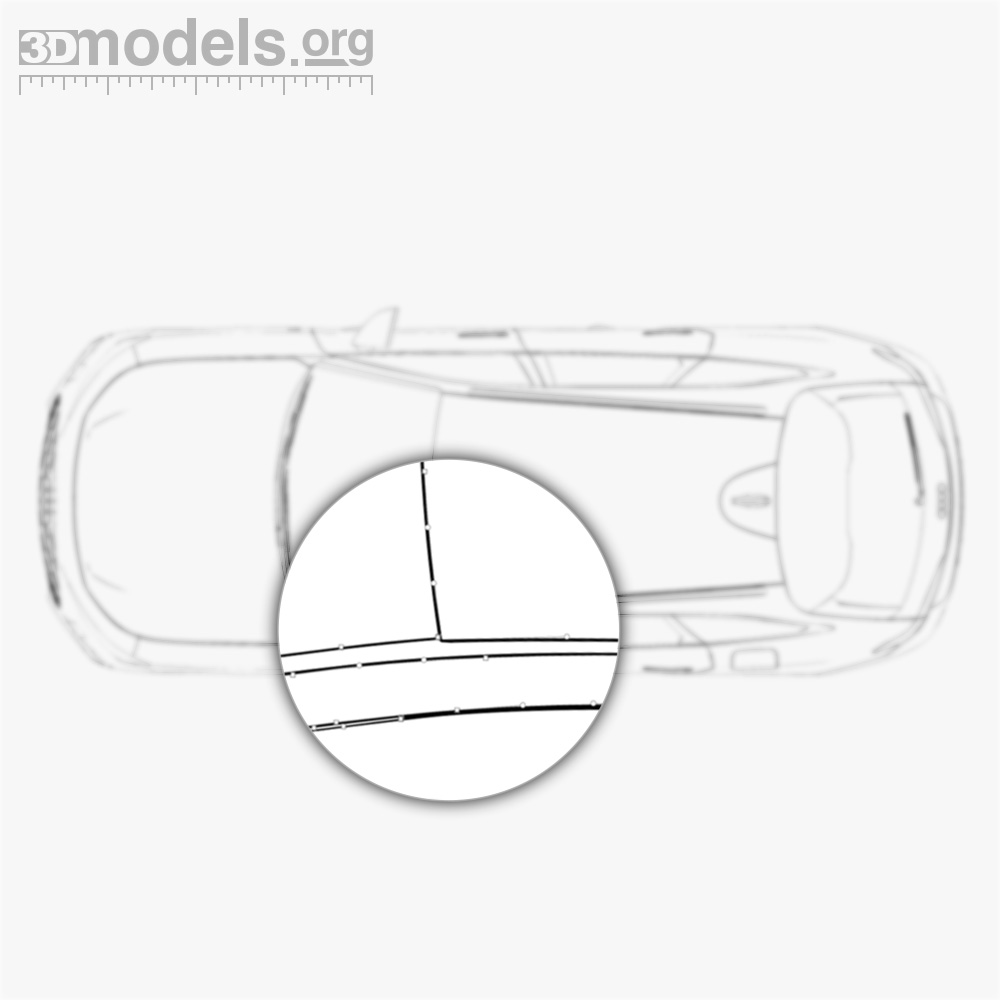 Audi A6 avant S-Line 2026 Vector Blueprint - 3DModels.org