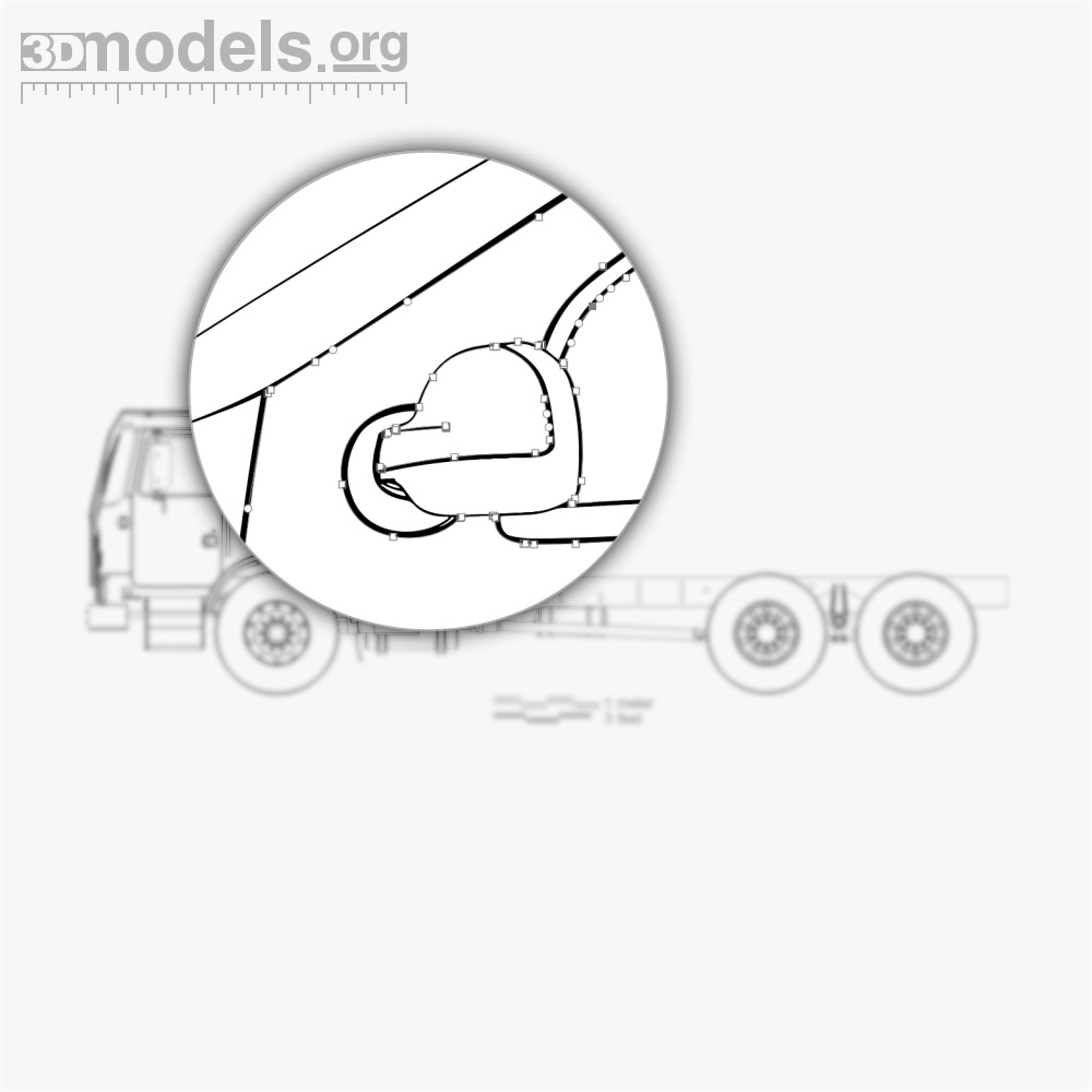 Autocar ACX Chassis Truck 2025 Vector Blueprint - 3DModels.org