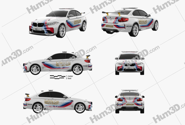 BMW M2 blueprints Download in PNG - 3DModels.org