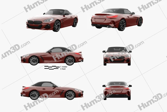 Roadster blueprints Download in PNG - 3DModels.org