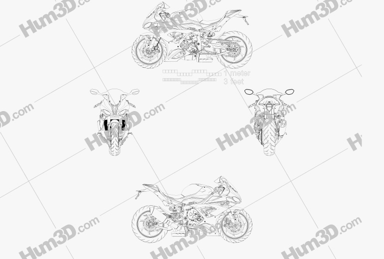 BMW S1000RR 2019 Plan - 3DModels.org