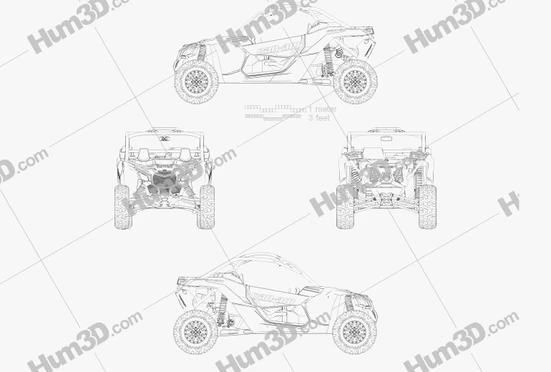 ATV blueprints Download in PNG - 3DModels.org
