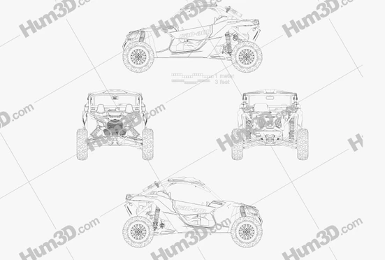 ATV blueprints Download in PNG - 3DModels.org