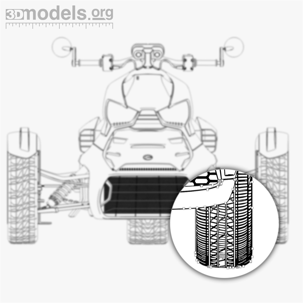 BRP Can-Am Ryker 2021 Vector Blueprint - 3DModels.org