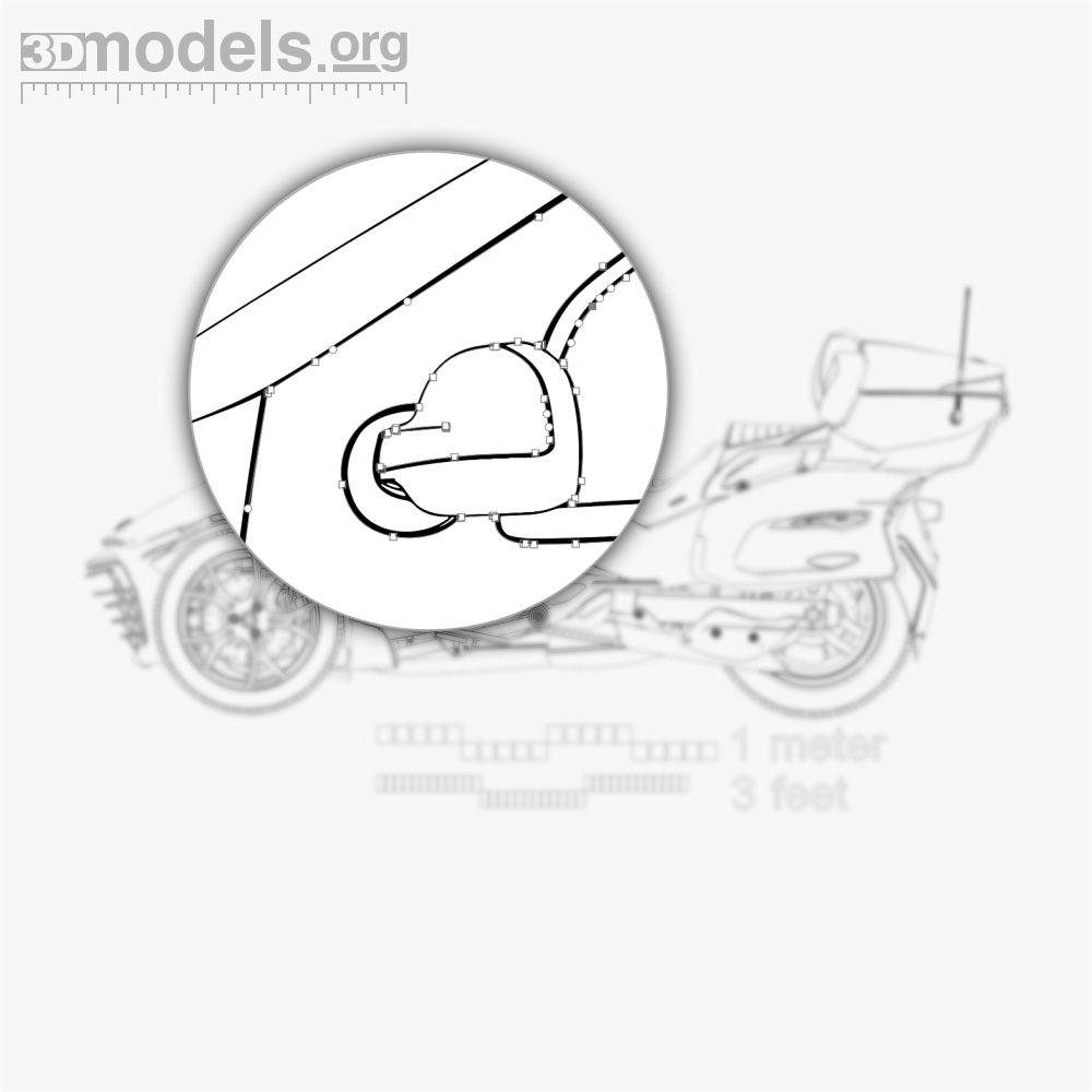 BRP Can-Am Spyder F3 Limited 2020 Vector Blueprint - 3DModels.org