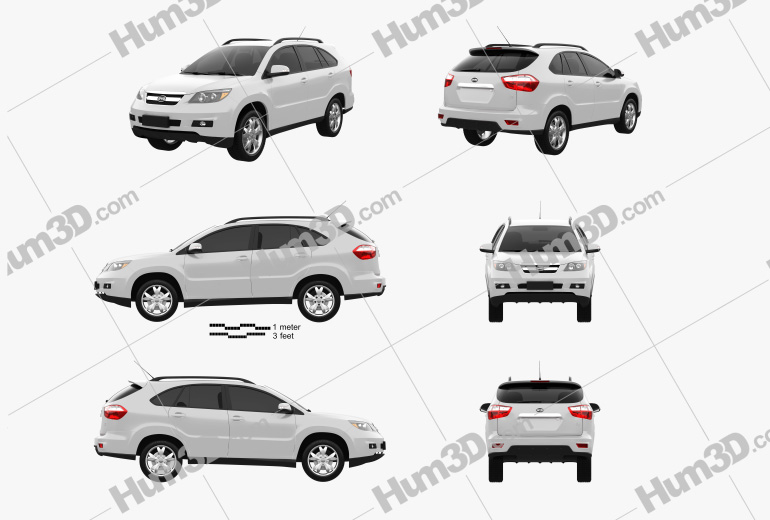 BYD S6 2013 Blueprint Template - 3DModels.org