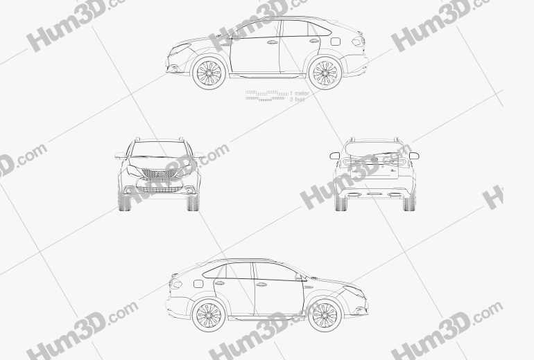 BYD Tang 2018 Blueprint - 3DModels.org