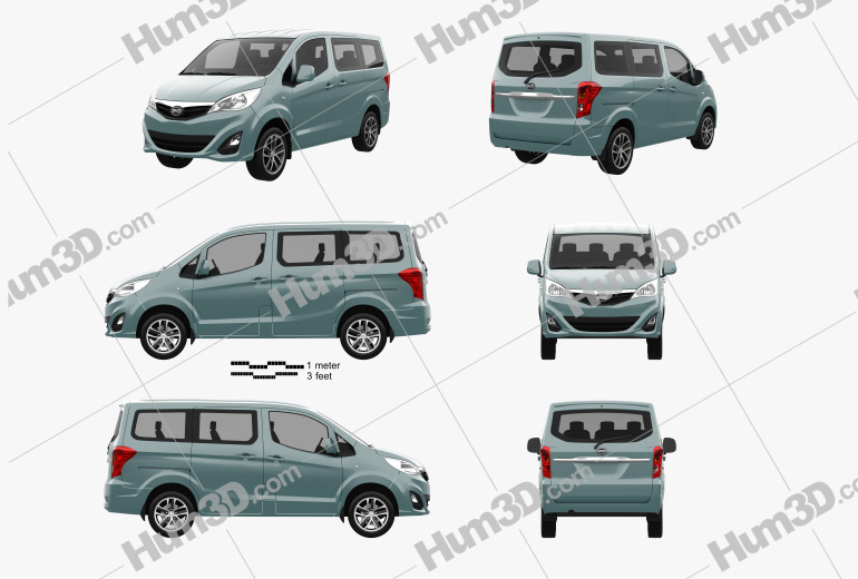 BYD M3 2017 Blueprint Template - 3DModels.org