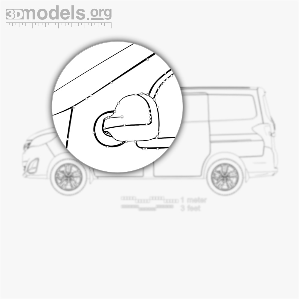 BYD M3 2017 Vector Blueprint - 3DModels.org