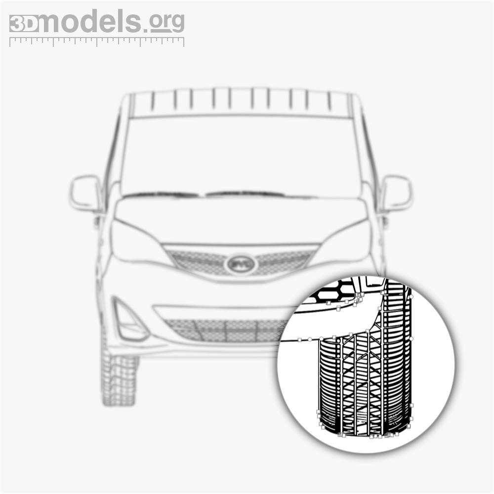 BYD M3 2017 Vector Blueprint - 3DModels.org