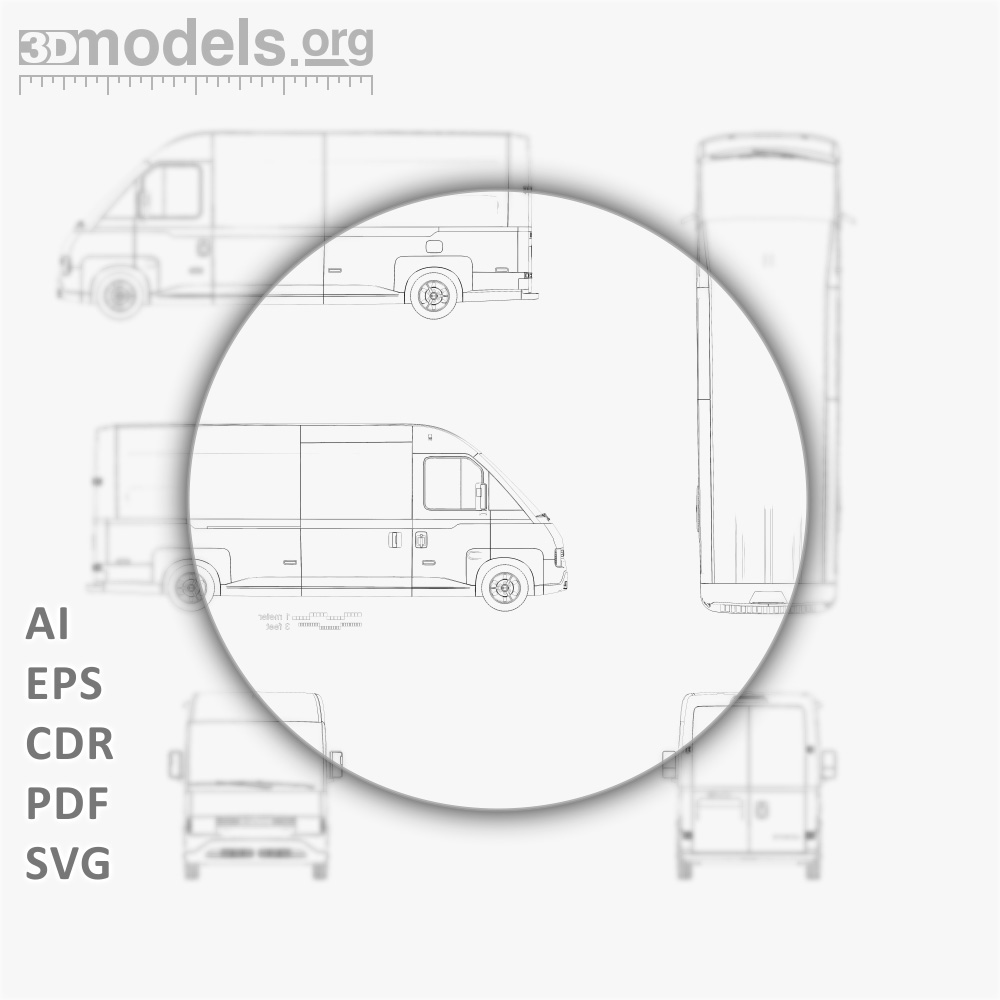 BYD E-Vali Fourgon 2025 Plan Vectoriel - 3DModels.org