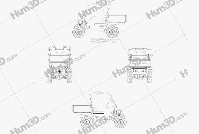 Bad Boy Buggies Recoil iS 4×4 2012 Blueprint - 3DModels.org