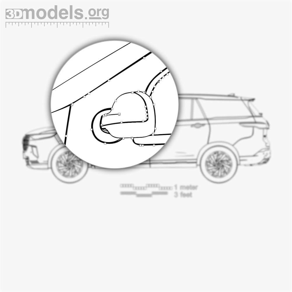 Baojun RS-7 2022 Vector Blueprint - 3DModels.org