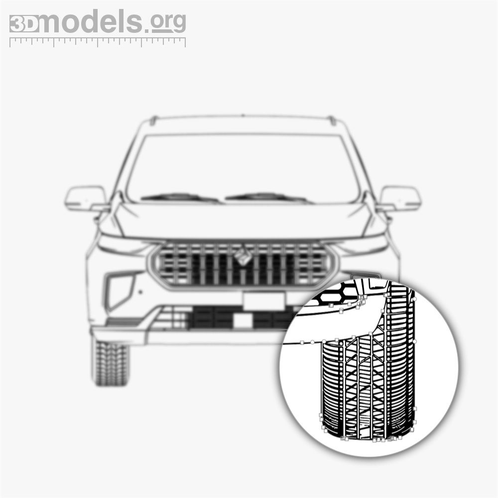 Baojun RS-7 2022 Vector Blueprint - 3DModels.org