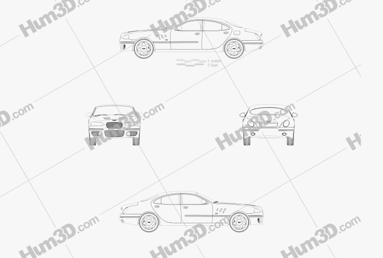 Bentley Rapier 1996 Blueprint - 3DModels.org