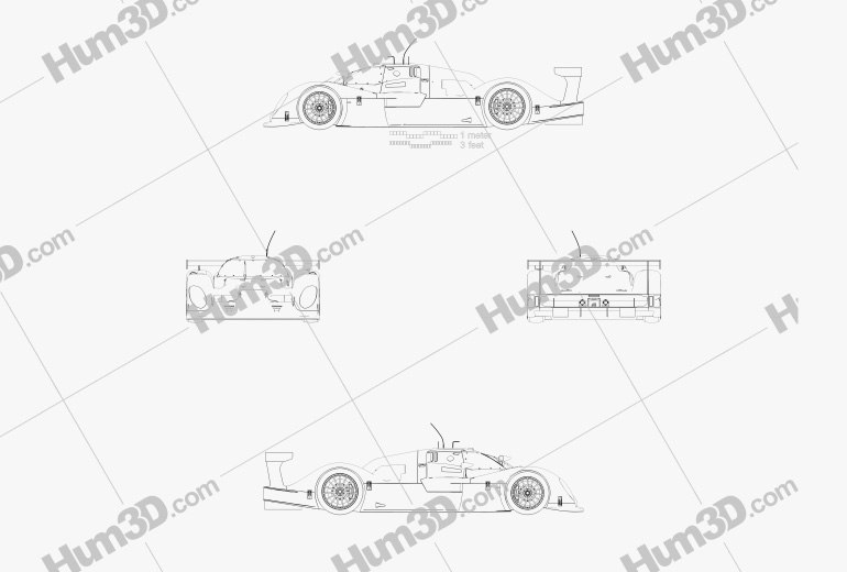 Bentley Speed 8 2004 Blueprint - 3DModels.org