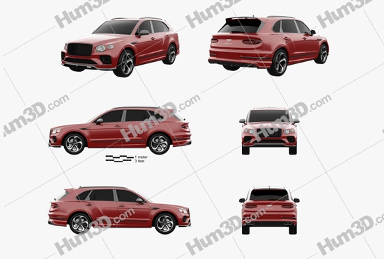 Bentley blueprints Download in PNG - 3DModels.org
