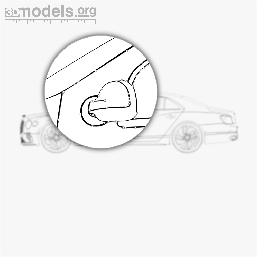 Bentley Flying Spur Speed 2025 Vector Blueprint - 3DModels.org