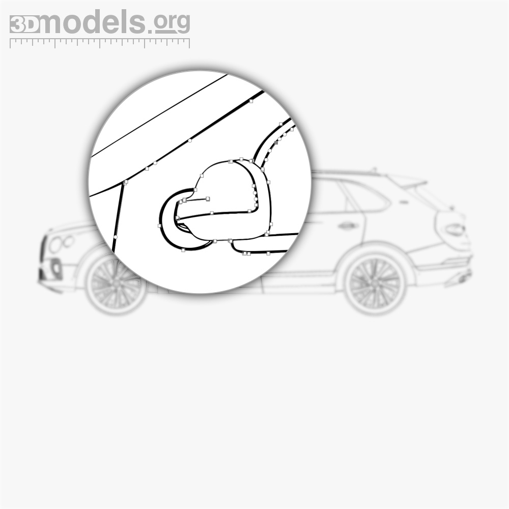 Bentley Bentayga EWB Azure First Edition 2025 Vector Blueprint ...