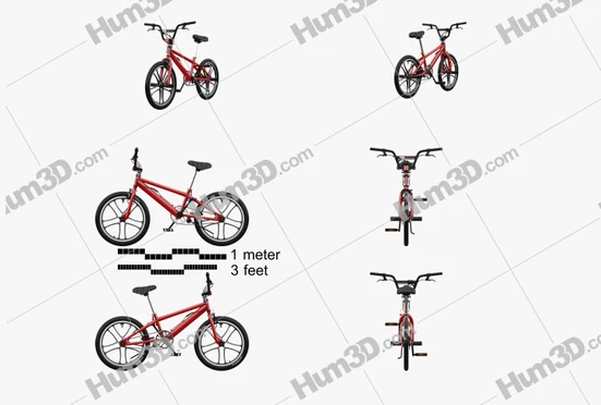Bicycle blueprints Download in PNG - 3DModels.org