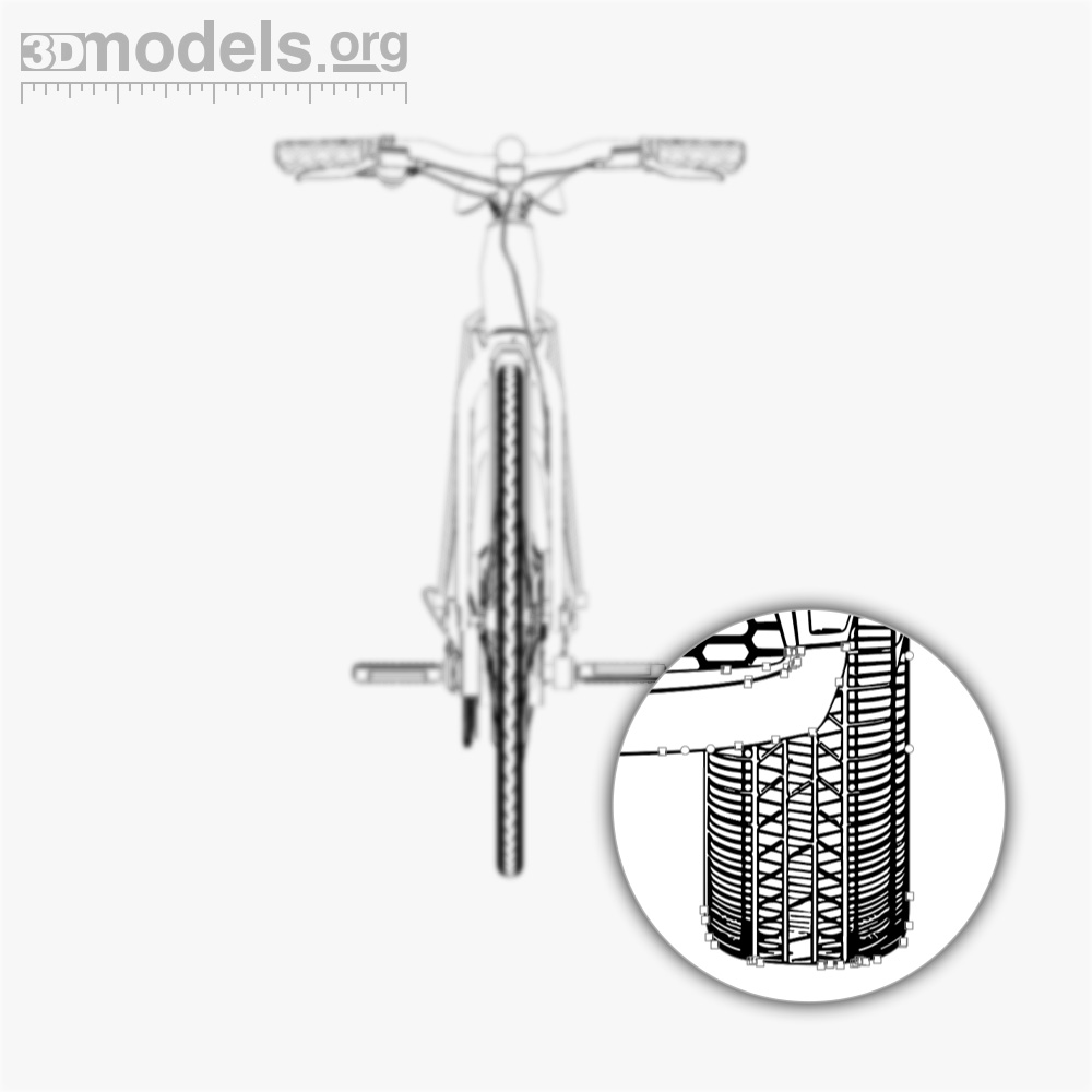 Bicycle Trek Fxplus2 2025 Vector Blueprint - 3DModels.org