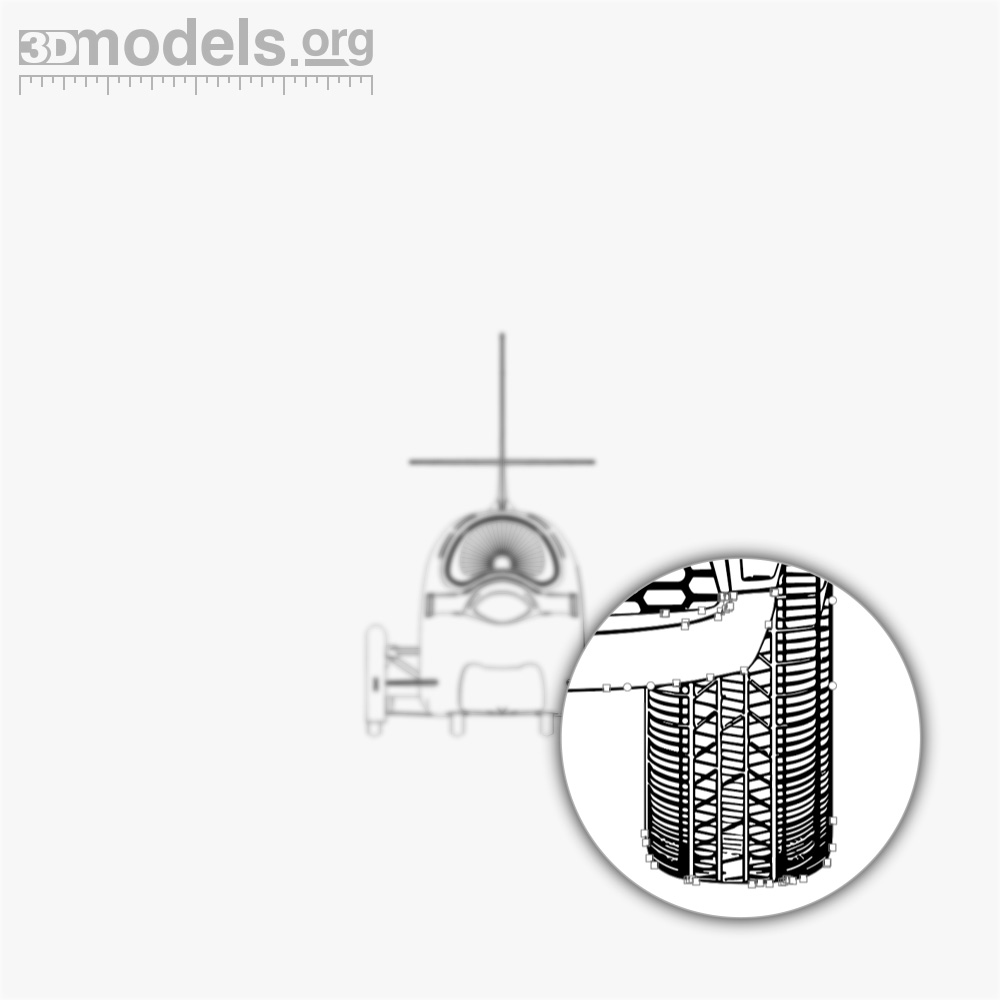 Bloodhound SSC 2015 Vector Blueprint - 3DModels.org