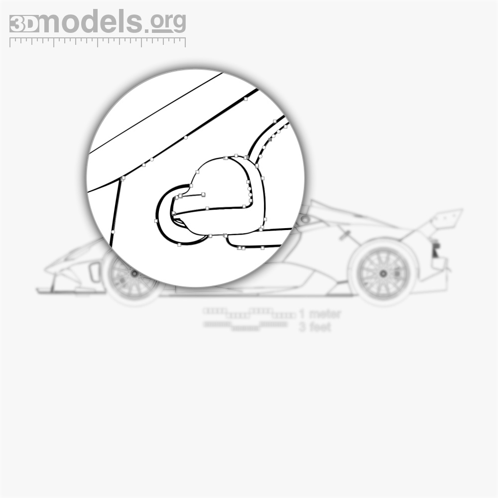 Brabham BT63 GT2 2025 Vector Blueprint - 3DModels.org