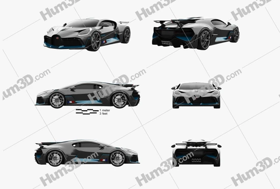 Bugatti blueprints Download in PNG - 3DModels.org