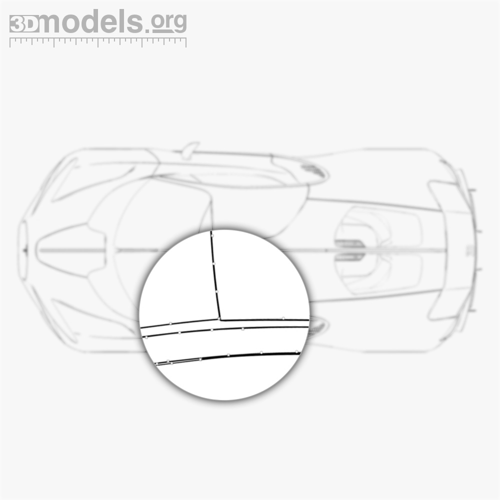 Bugatti Tourbillon 2025 Vector Blueprint - 3DModels.org
