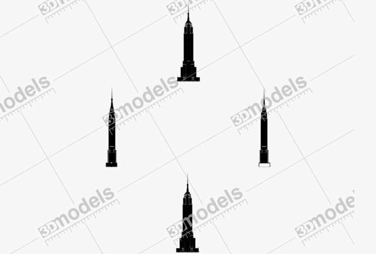 Empire State Building Blueprint - 3DModels.org