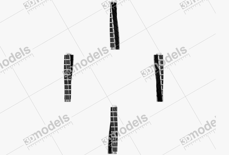 Turning Torso building Blueprint - 3DModels.org